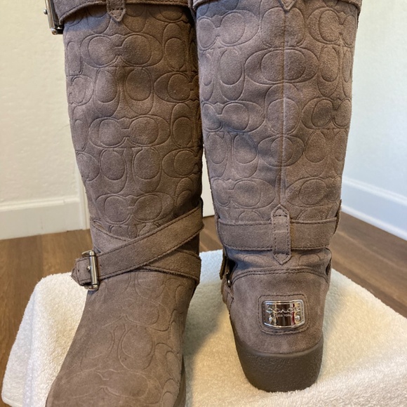 Shoes | Coach Signature Boots | Poshmark